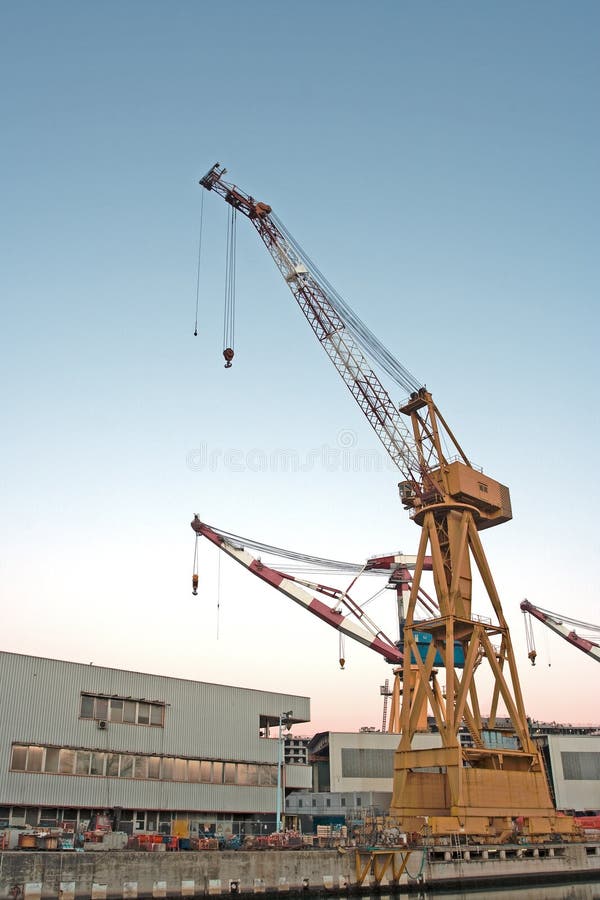 Quay Crane and Container Ship Stock Photo - Image of freight, harbour ...