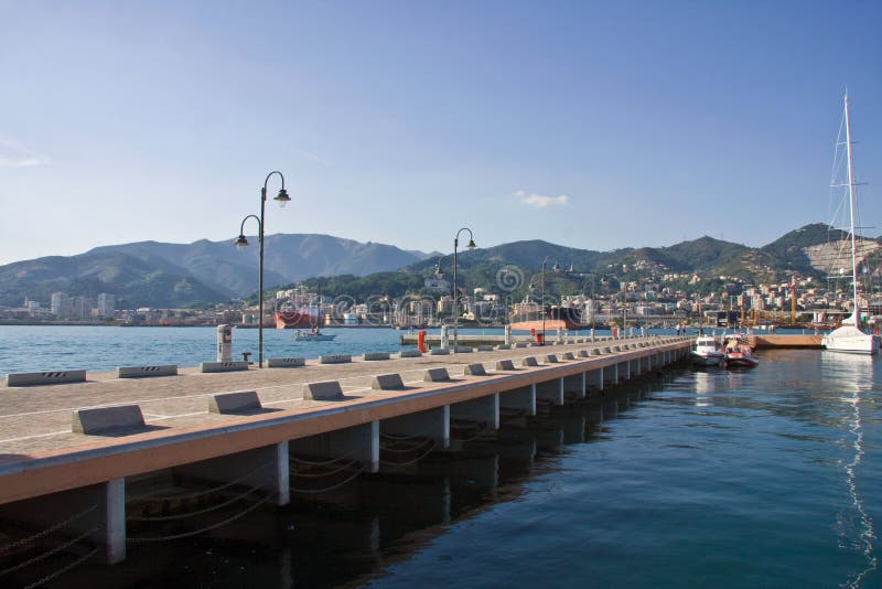 The quay of the port stock image. Image of boat, quay - 10307777