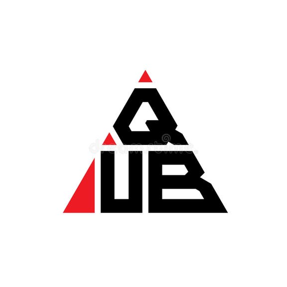 QUB Triangle Letter Logo Design with Triangle Shape. QUB Triangle Logo ...