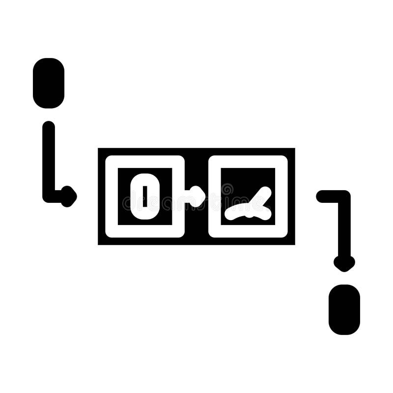 Qubit Measurement Quantum Computer Glyph Icon Vector Illustration Stock ...
