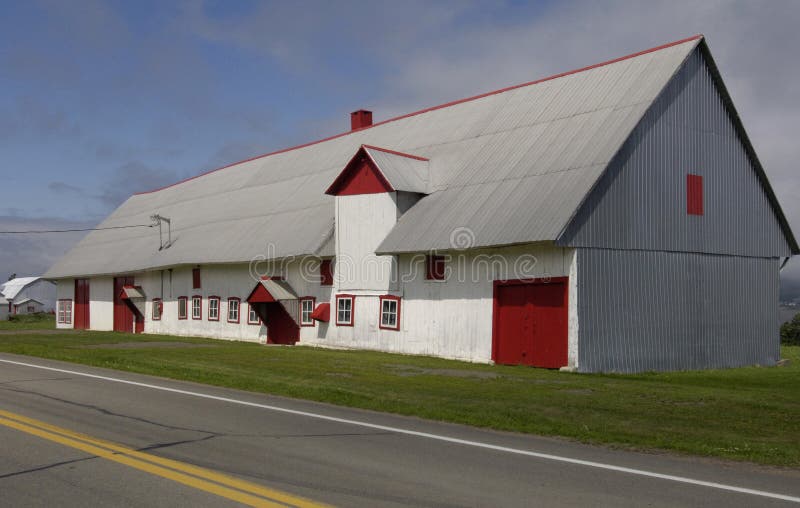 Quebec, a Barn in Orleans Island Stock Photo - Image of agriculture ...