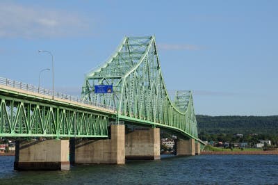 Quebec, the Bridge between Campbellton and Pointe a La Croix Stock ...