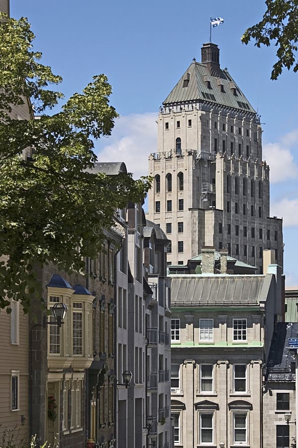 Quebec Buildings stock image. Image of town, architecture - 14345463