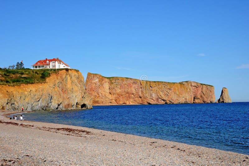 Quebec; Canada- June 25 2018 : Coast of Perce in Gaspesie Editorial ...