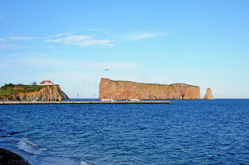 Quebec; Canada- June 25 2018 : Coast of Perce in Gaspesie Editorial ...