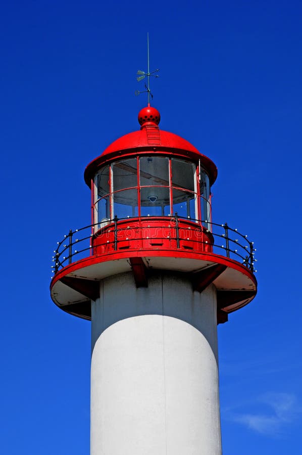 Quebec; Canada- June 25 2018 : Lighthouse of Matane in Gaspesie ...