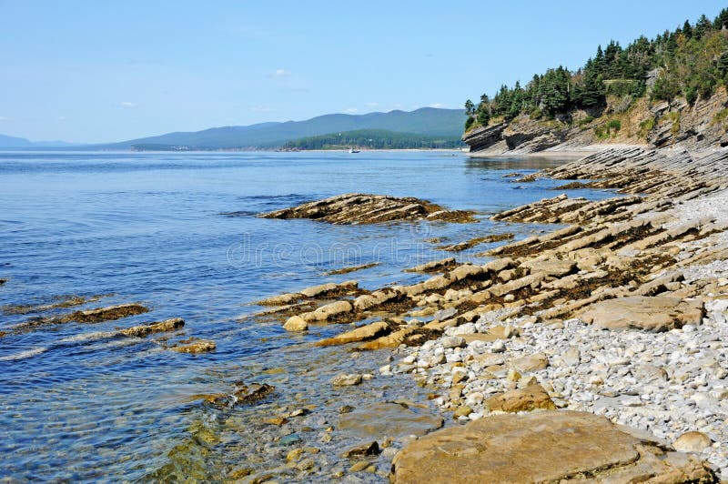 Quebec; Canada- June 25 2018 : Parc National Du Forillon in Gaspesie ...