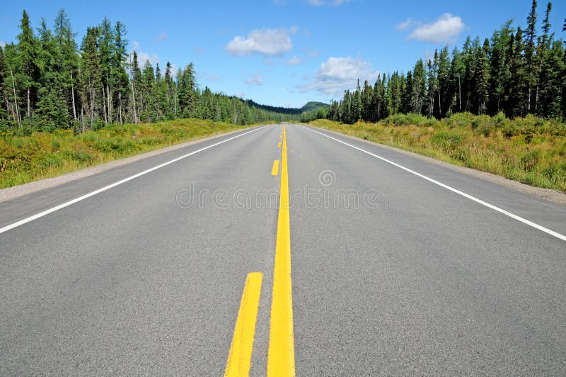 Quebec; Canada- June 25 2018 : Road Number 169 between Quebec and Saint ...