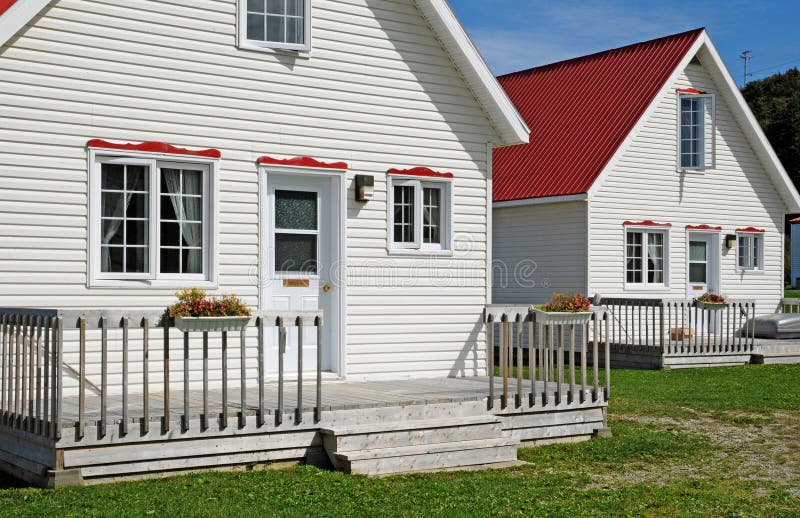 Quebec; Canada- June 25 2018 : Small Village of Village En Chanson ...