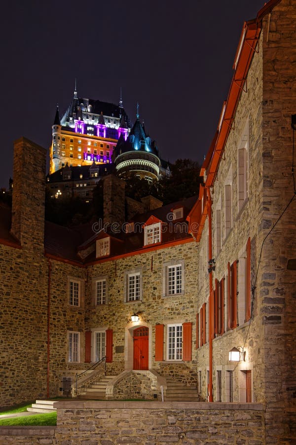 Maison Chevalier Under the Chateau in Petit Champlain District by Night ...