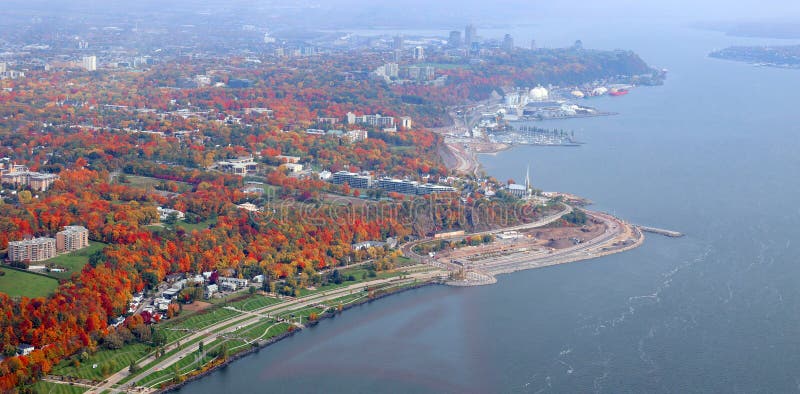 Bird Eyes View from and Helicopter of Quebec City Editorial Photography ...