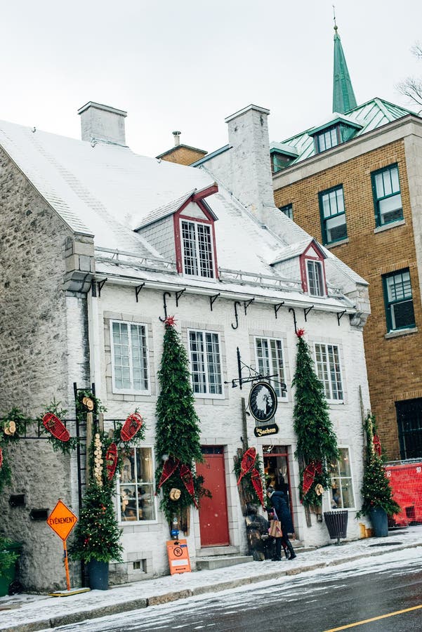 QUEBEC CITY, CANADA - Dec, 2019 the Ancient Architecture of Quebec City ...
