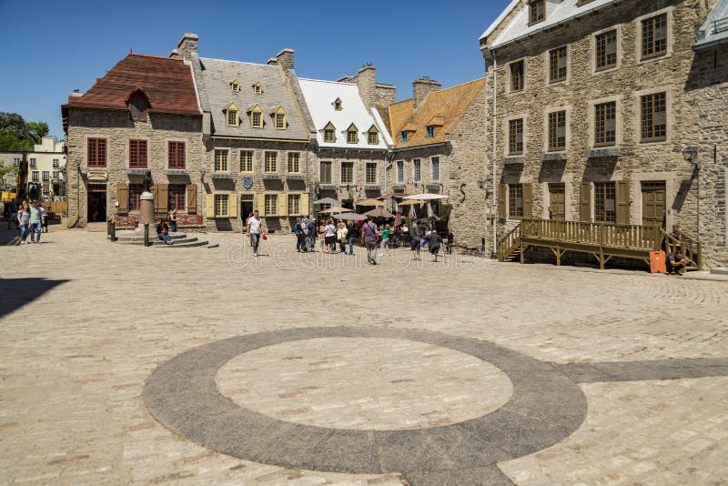 Old Coloured Buildings in Quebec City, Canada Editorial Stock Photo ...