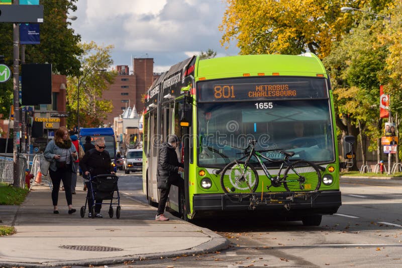 Public Transportation In Quebec City Editorial Stock Photo - Image of ...