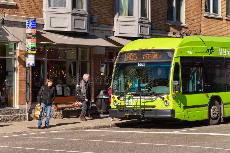 RTC Bus in Quebec editorial photography. Image of transport - 160471087