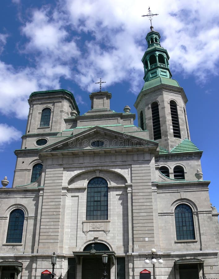 Quebec City Cathedral stock image. Image of worship, cathedral - 5359207