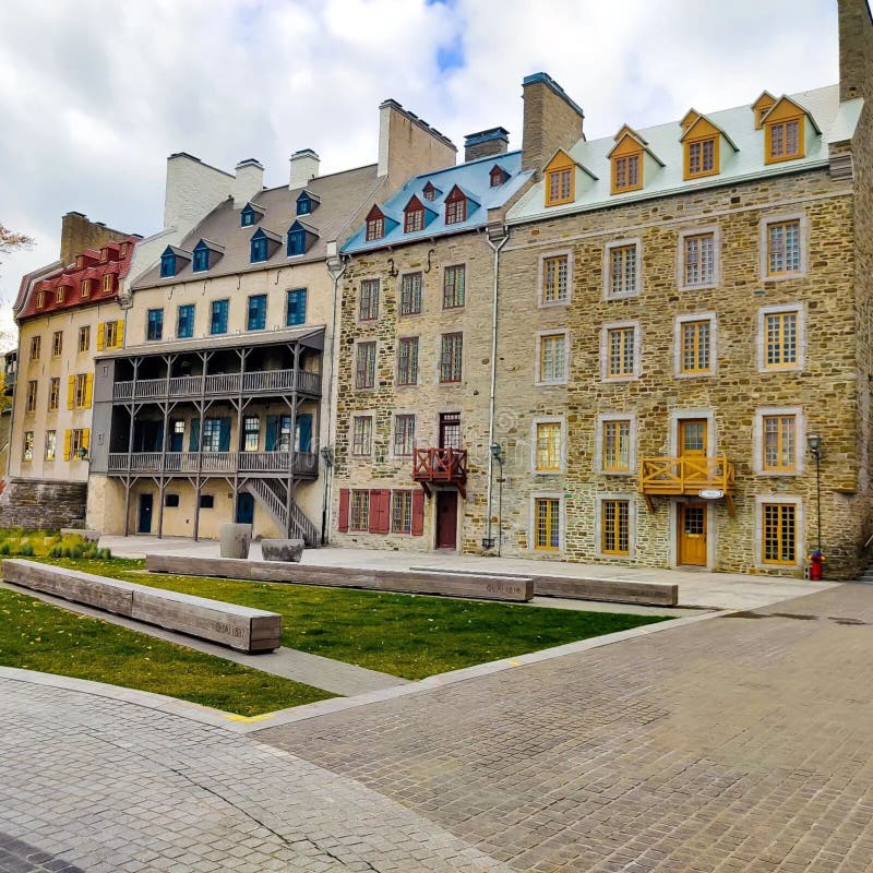 Quebec City Gastric Buildings Stock Photo - Image of buildings, city ...