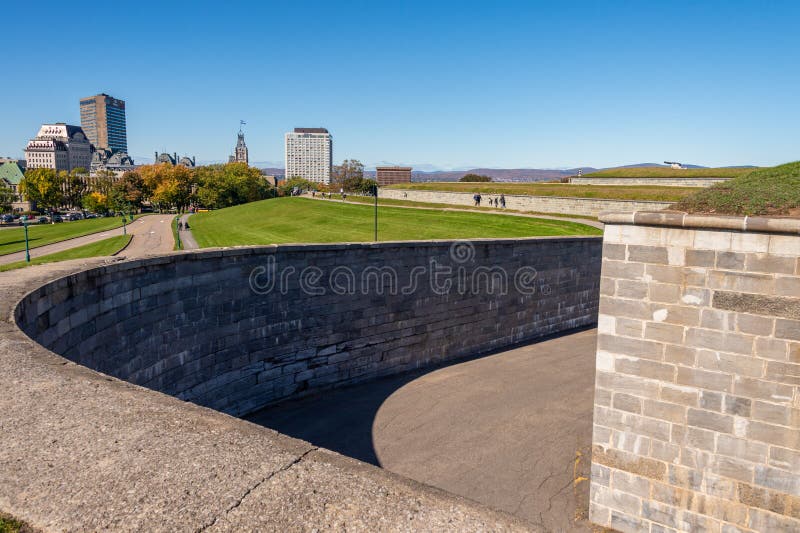 Quebec Cityâ€™s Fortifications Editorial Photography - Image of champs ...