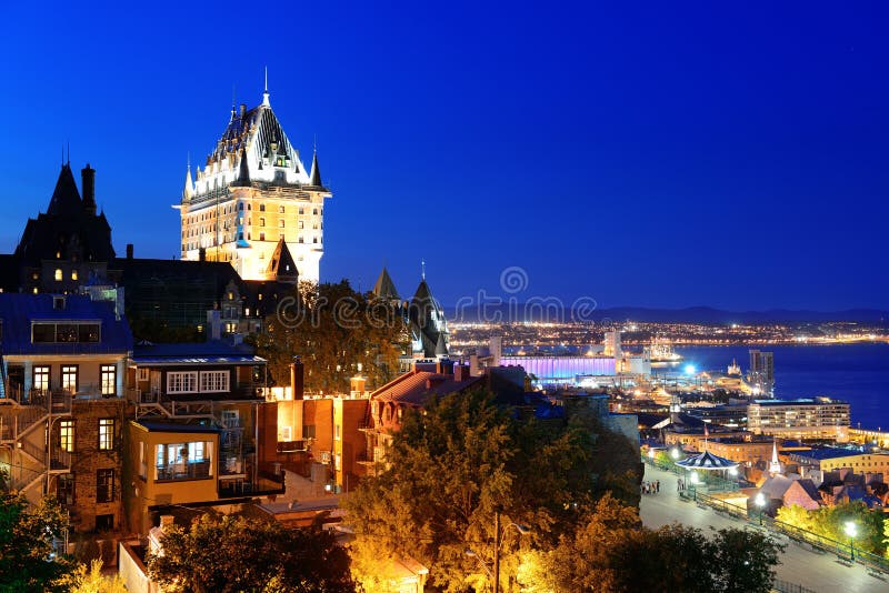 Quebec City stock photo. Image of illumination, skyline - 32019918