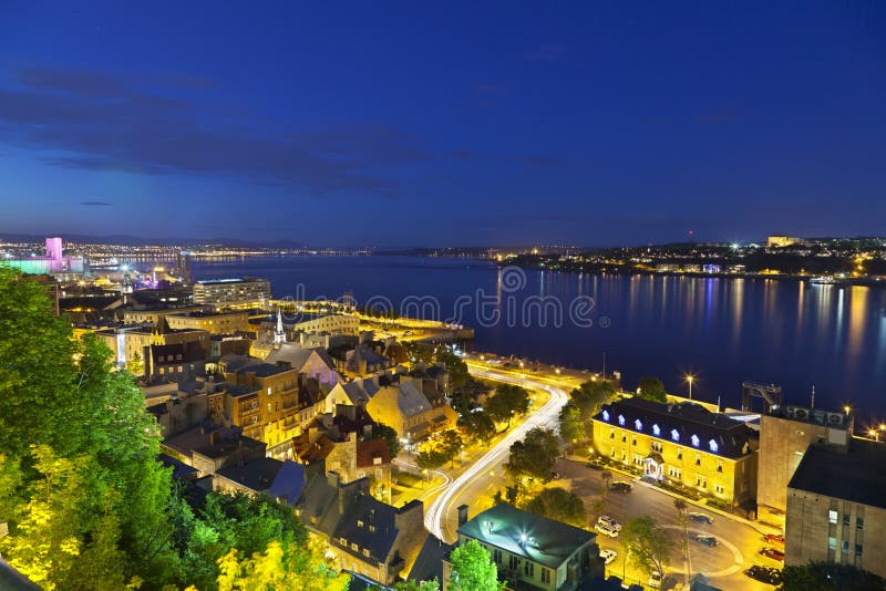 Quebec City And St. Lawrence River, Canada Stock Image - Image of ...
