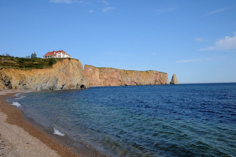 Quebec, the Coast of Perce in Gaspesie Stock Photo - Image of touristy ...