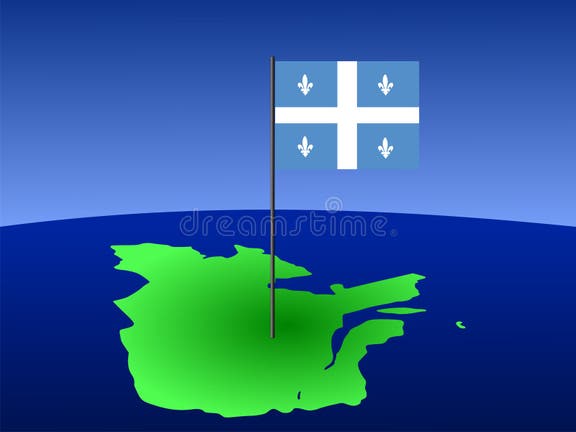 Quebec with flag stock vector. Illustration of drawing - 3138806