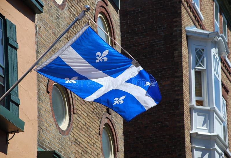 Quebec Flag stock image. Image of blue, provincial, fleur - 6130033