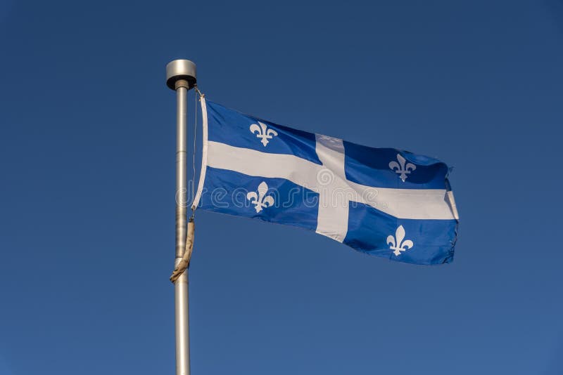 Kanadier Und Die Quebec-Flagge Stockfoto - Bild von weiß, blau: 28188850