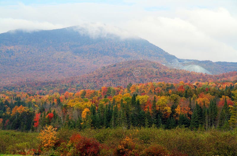 Quebec landscape in fall stock photo. Image of canada - 49391072