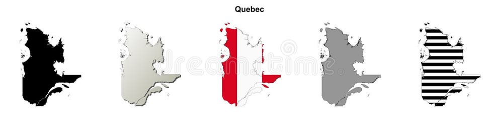 Quebec outline map stock illustration. Illustration of infographics ...