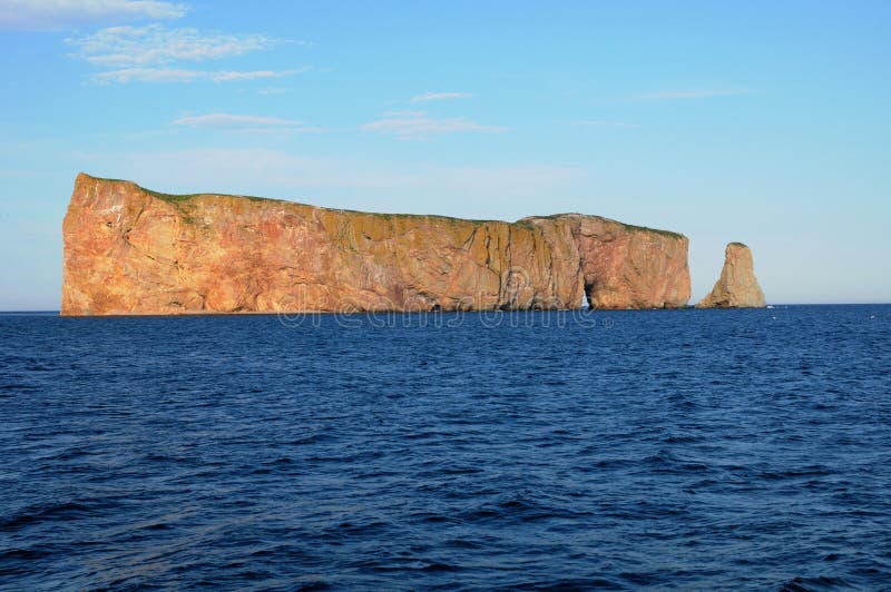 Quebec, Perce Rock in Gaspesie Stock Photo - Image of cliff, canada ...