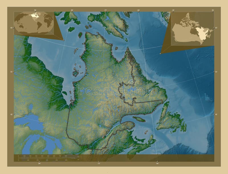 Quebec, Canada. Physical. Capital Stock Illustration - Illustration of ...