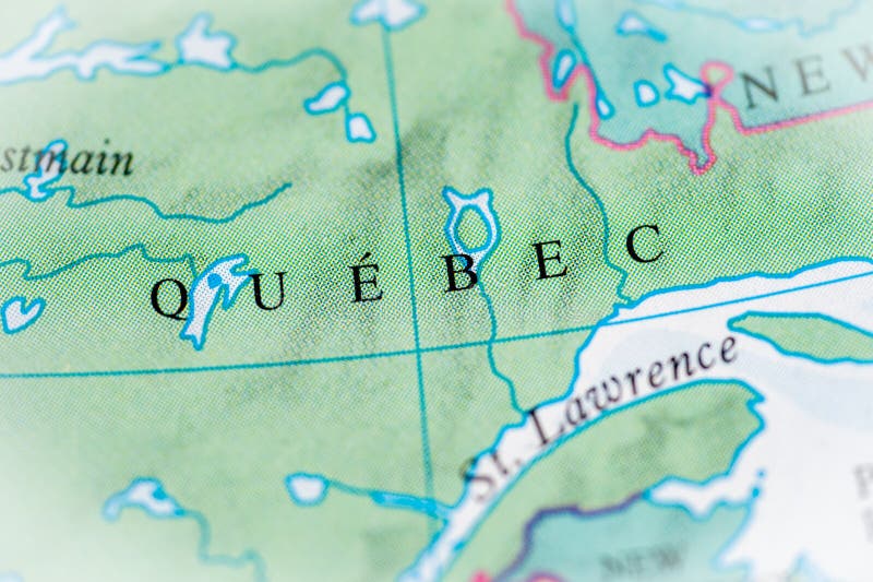 Quebec State, Canada Highlighted on a World Map Stock Image - Image of ...