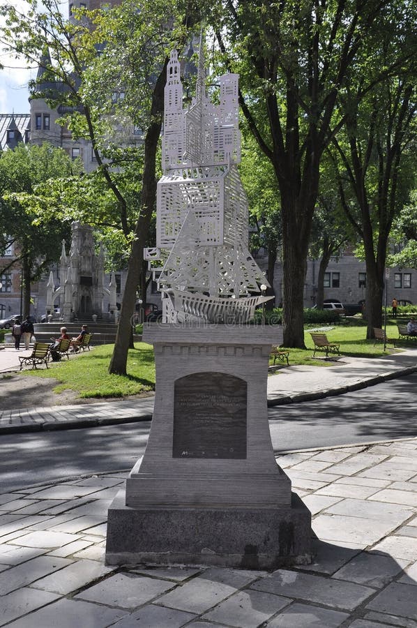 Quebec, 28th June: Anniversary Monument of Old Quebec City in Canada ...