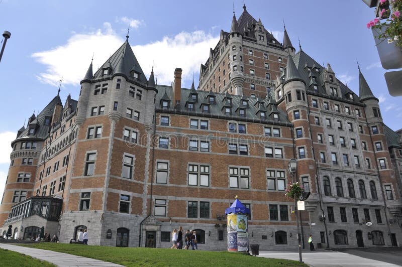 Quebec, 29th June: Frontenac Castle from Quebec City in Canada ...