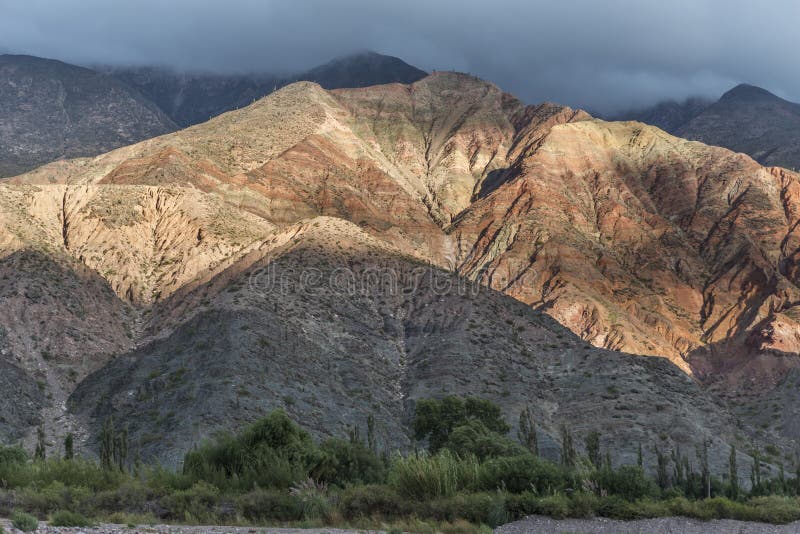 Quebrada de Humahuaca stock image. Image of hill, green - 85588413