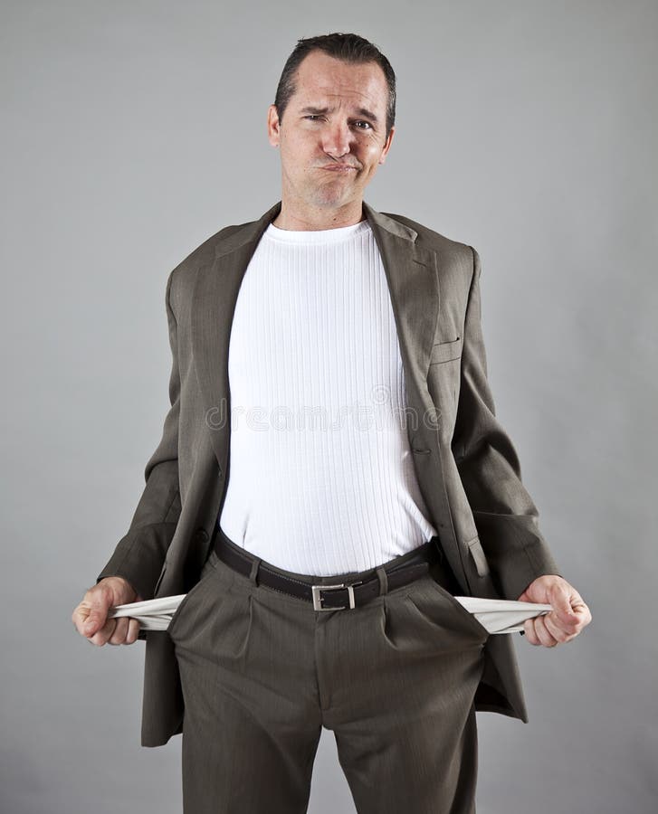 Quebrou o homem imagem de stock. Imagem de envelhecido - 18487621