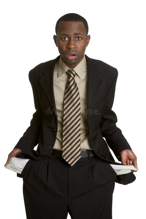 Quebrou o homem foto de stock. Imagem de fundo, branco - 4947682