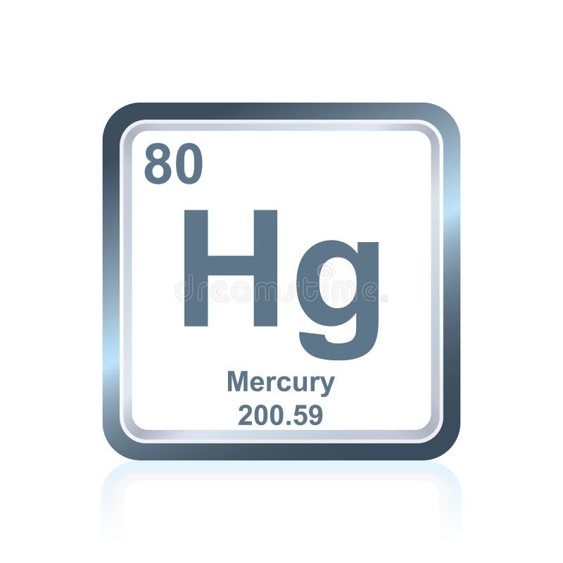 Quecksilber Des Chemischen Elements Vom Periodensystem Stock Abbildung ...