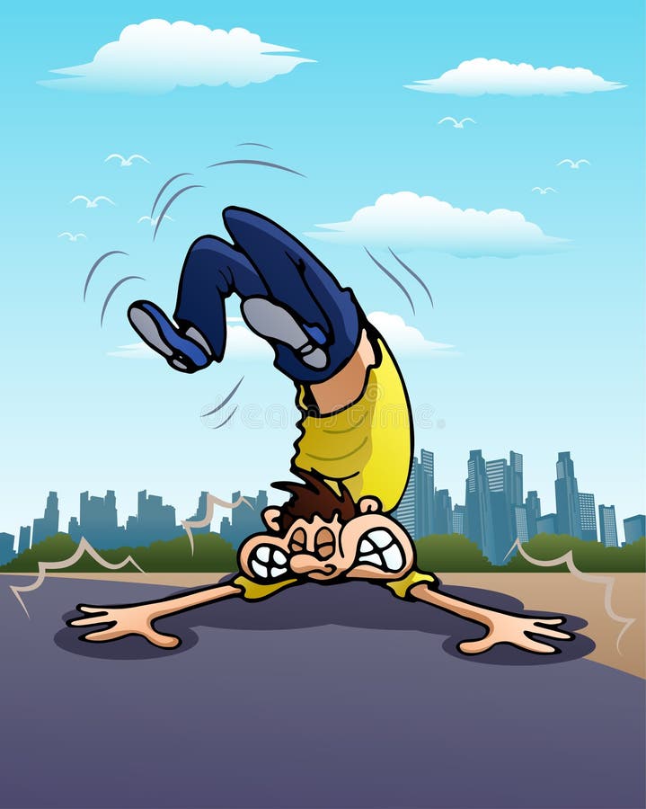 Queda do homem na terra ilustração stock. Ilustração de cartoon - 93042454