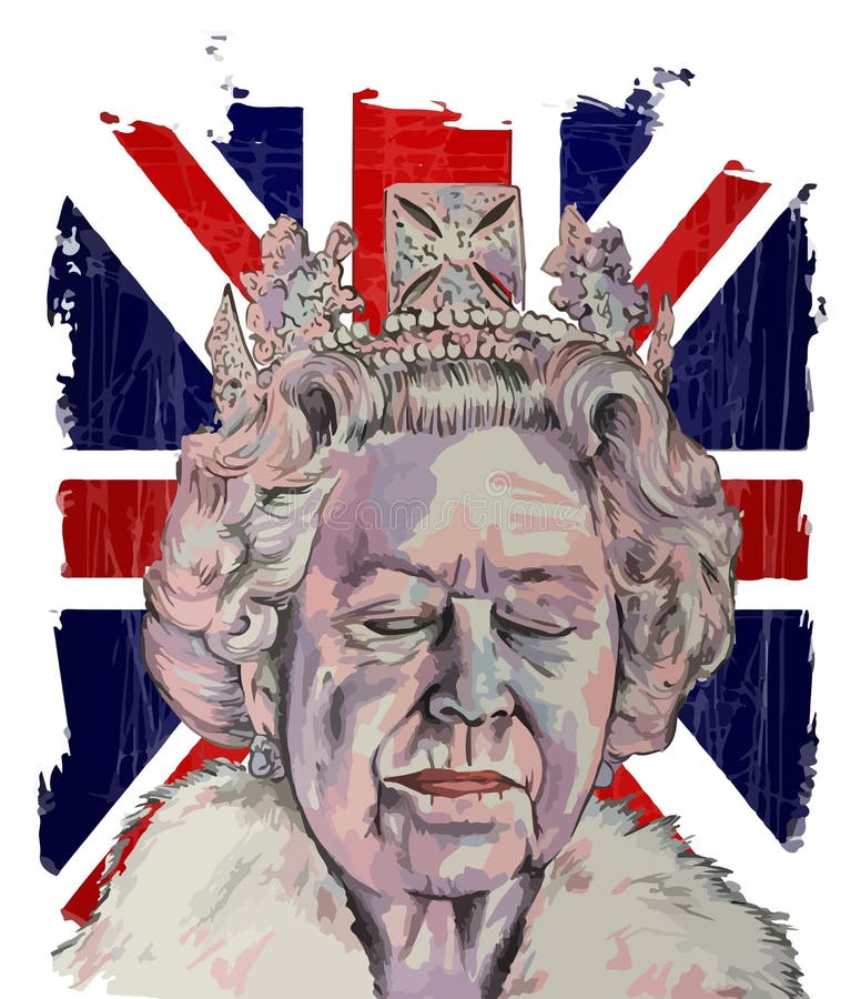 Queen Elizabeth II United Kingdom Vector Illustration Poster Template ...