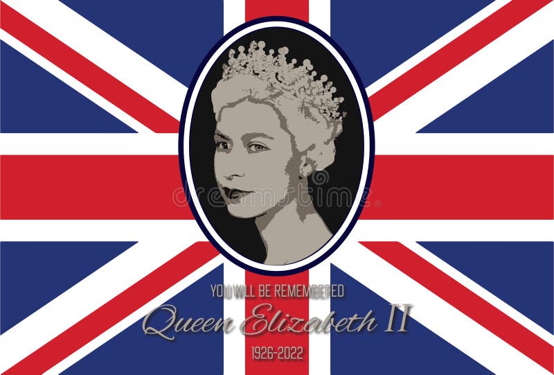 Queen Elizabeth II United Kingdom Vector Illustration Poster Template ...