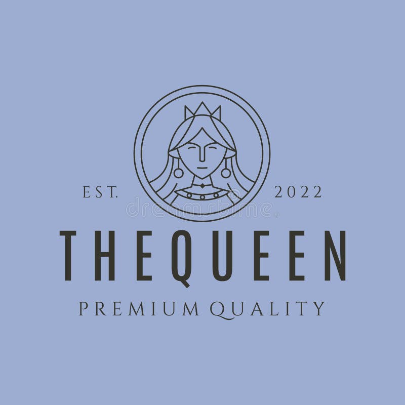 The Queen Beauty Line Art Logo Vector Symbol Illustration Design Stock ...