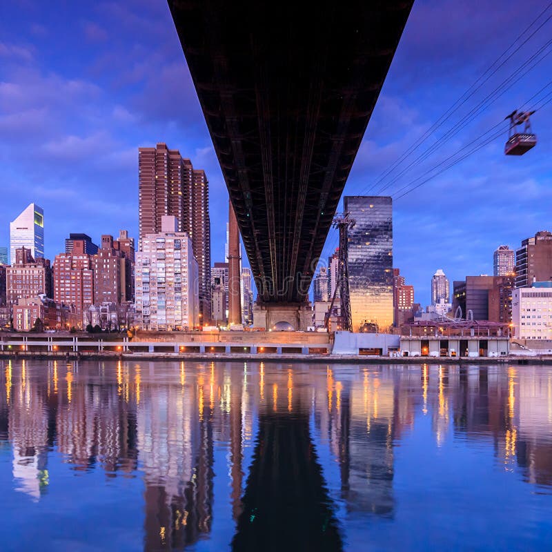 Queen Bridge stock image. Image of north, midtown, river - 38084627