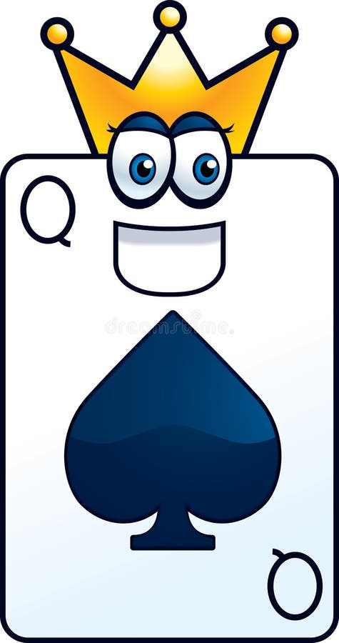 Queen Card stock vector. Illustration of cartoon, smiling - 2032339