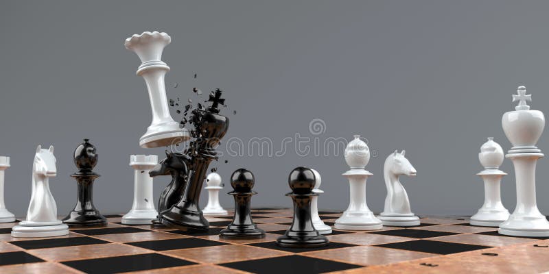Chess Checkmate Queen stock illustration. Illustration of queen - 189201332