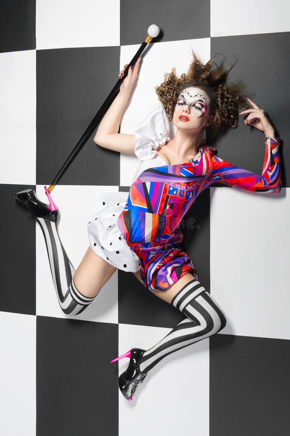 Queen Chess with Art Makeup Stock Photo - Image of white, head: 33975074