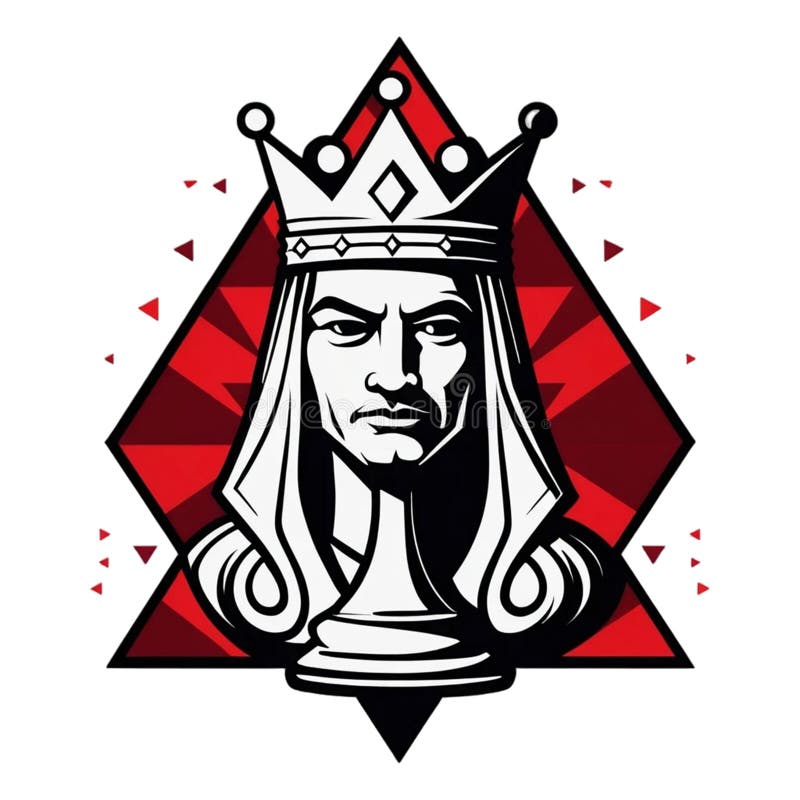 Logo Illustration of Strategy with a Chess Piece and Grid Stock ...