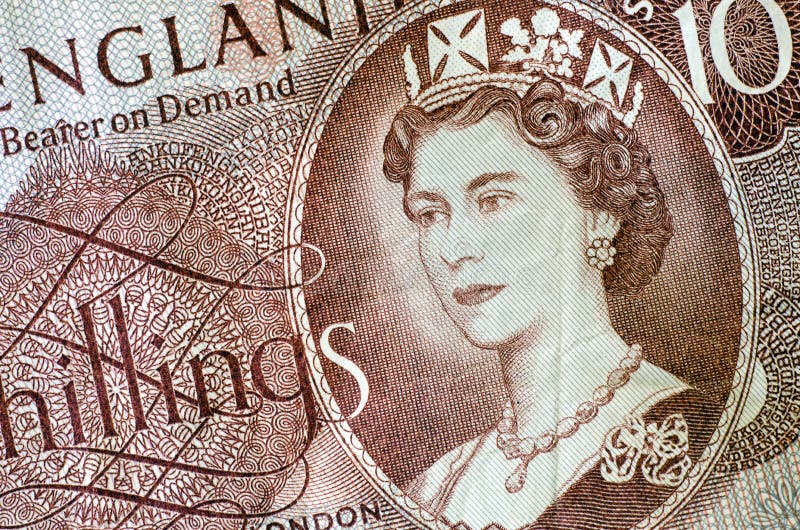 Queen Elizabeth II One Pound Note Editorial Photography - Image of ...