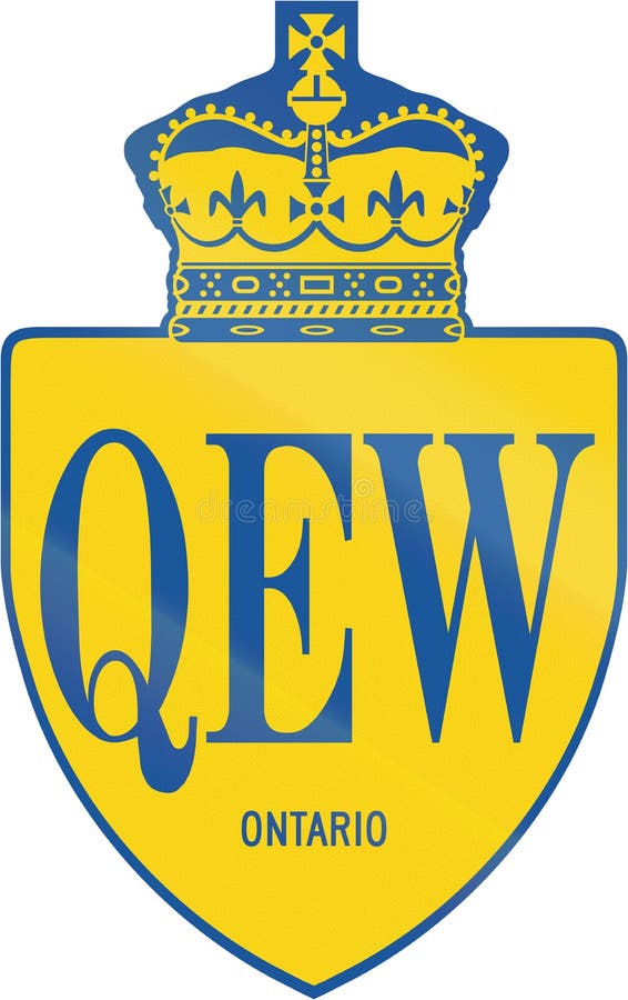 Queen Elisabeth Way in Ontario Stock Illustration - Illustration of ...